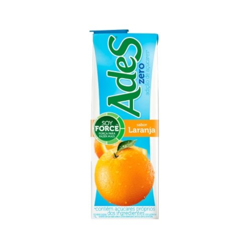 Suco Ades Zero Laranja 1l - Ades - Sucos - Torre de Londres Supermercado